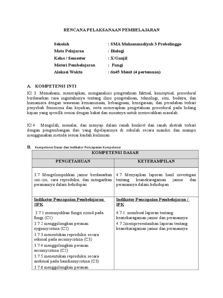 RPP KD 3 7 Fungi | PDF