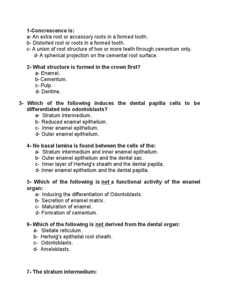 Enamel Organ and Tooth Development Insights | PDF | Tooth Enamel ...