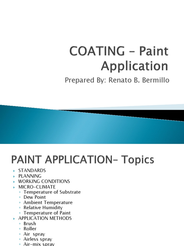 Technical Presentation Coating Paint Application | PDF | Paint ...