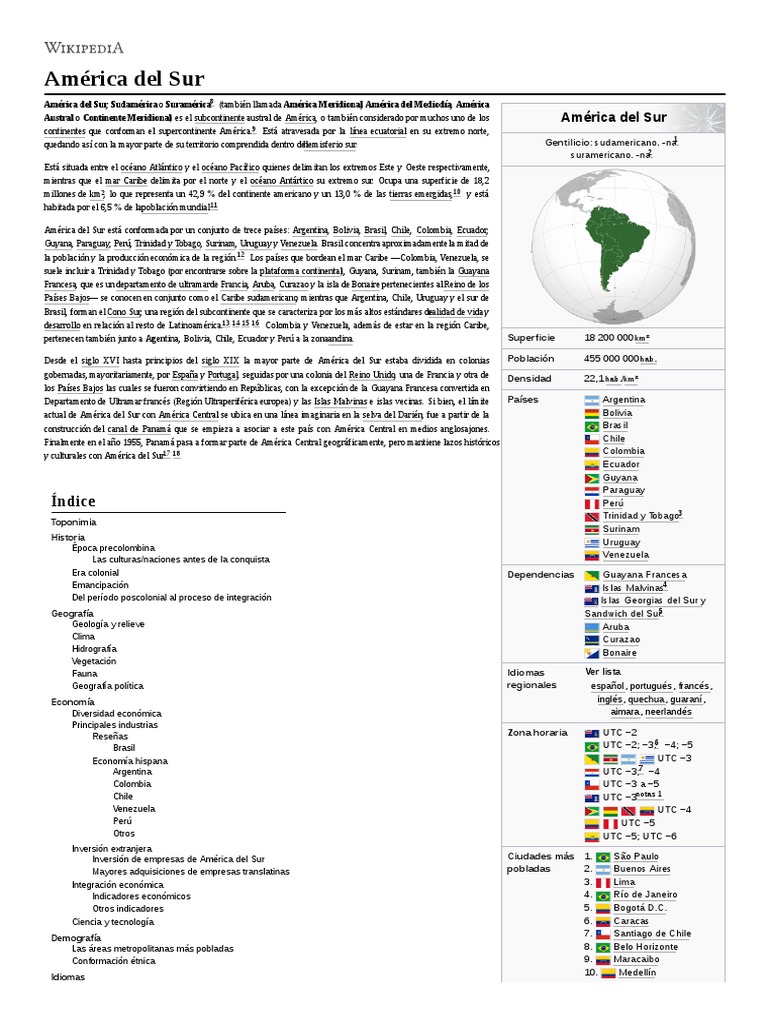América Del Sur | PDF | América del Sur | Américas