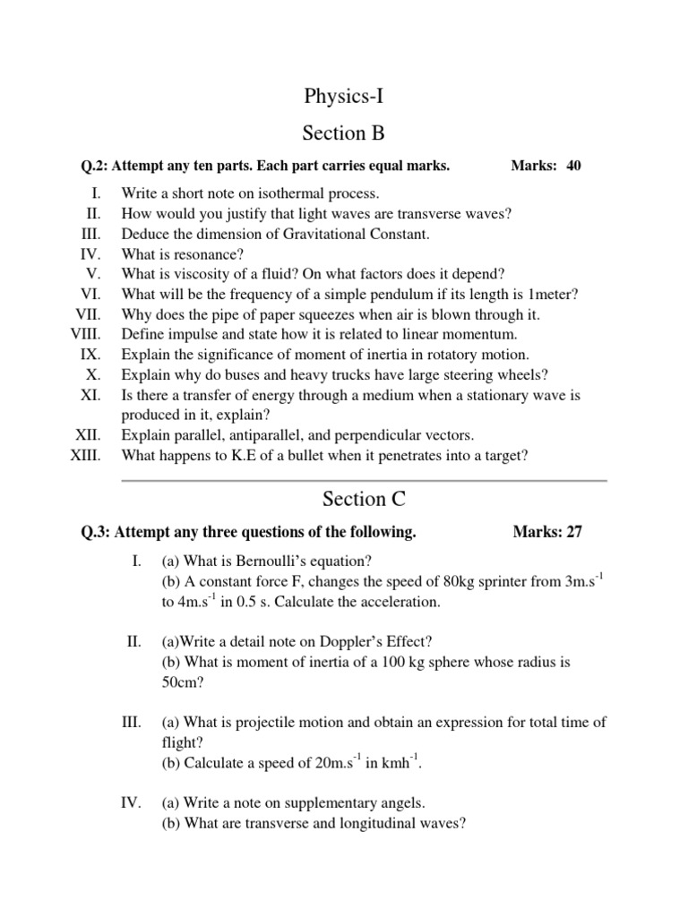 1st Year Physics PDF | PDF