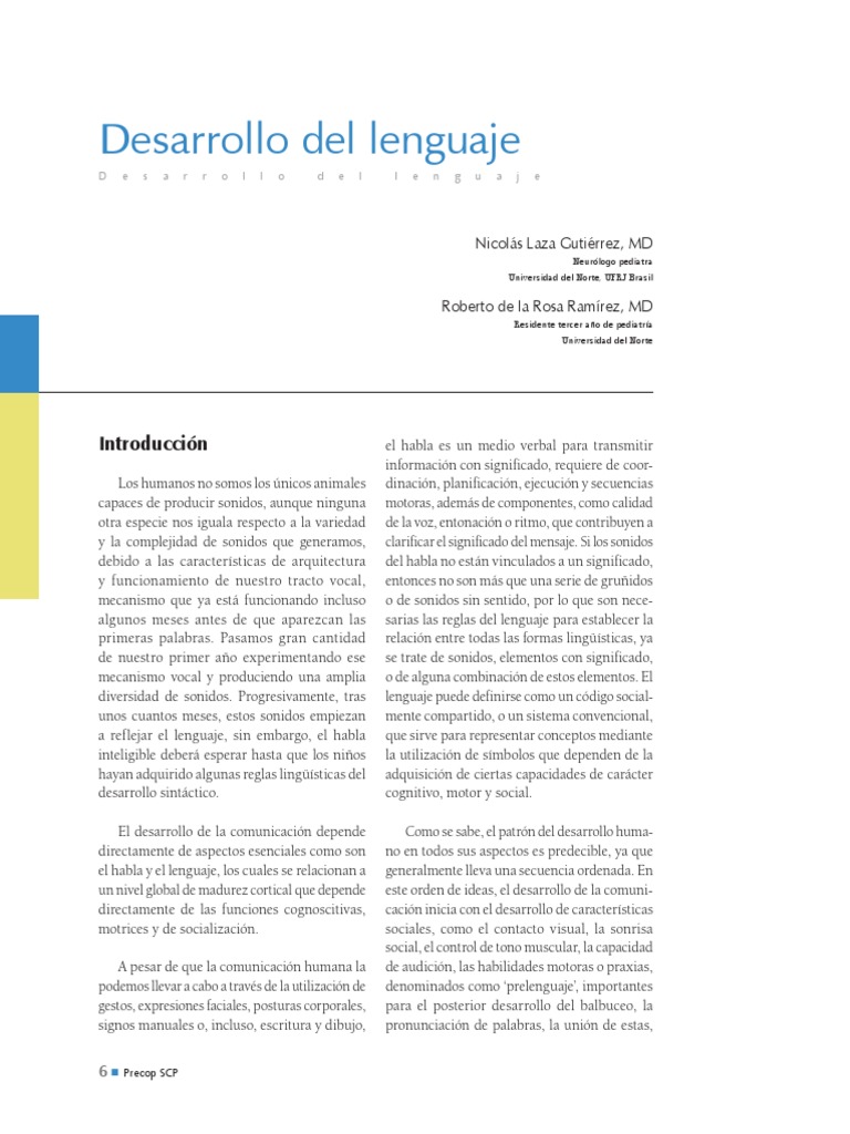 Etapas del desarrollo del lenguaje infantil | PDF | Aquisición de ...