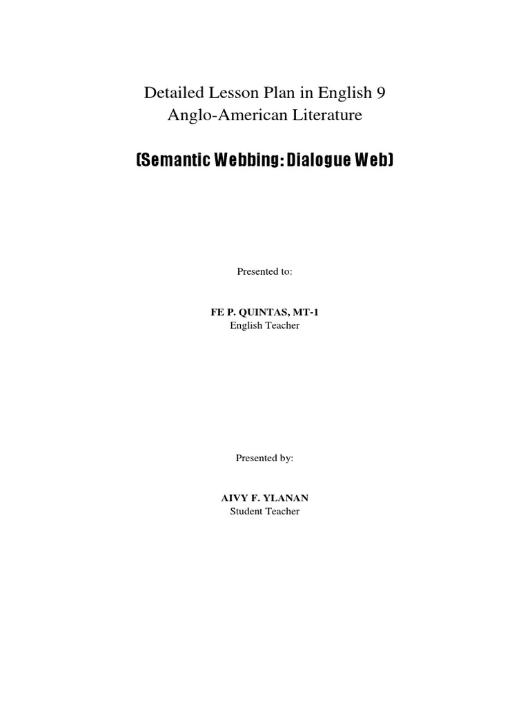 Grade 9 Lesson Plan 1 | PDF | Lesson Plan | Semiotics