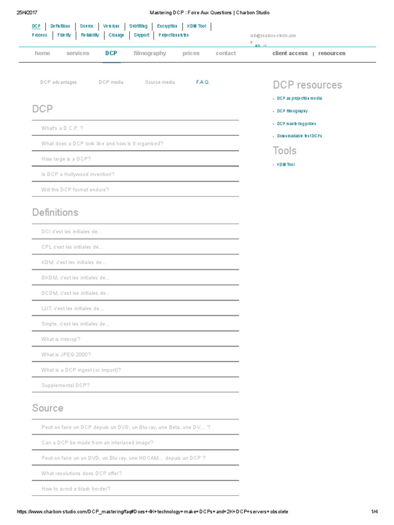 DCP Resources DCP: Home Services Filmography Prices Contact | PDF ...