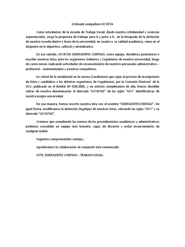 Comunicado Cambio de Logo EMERGENTES | PDF