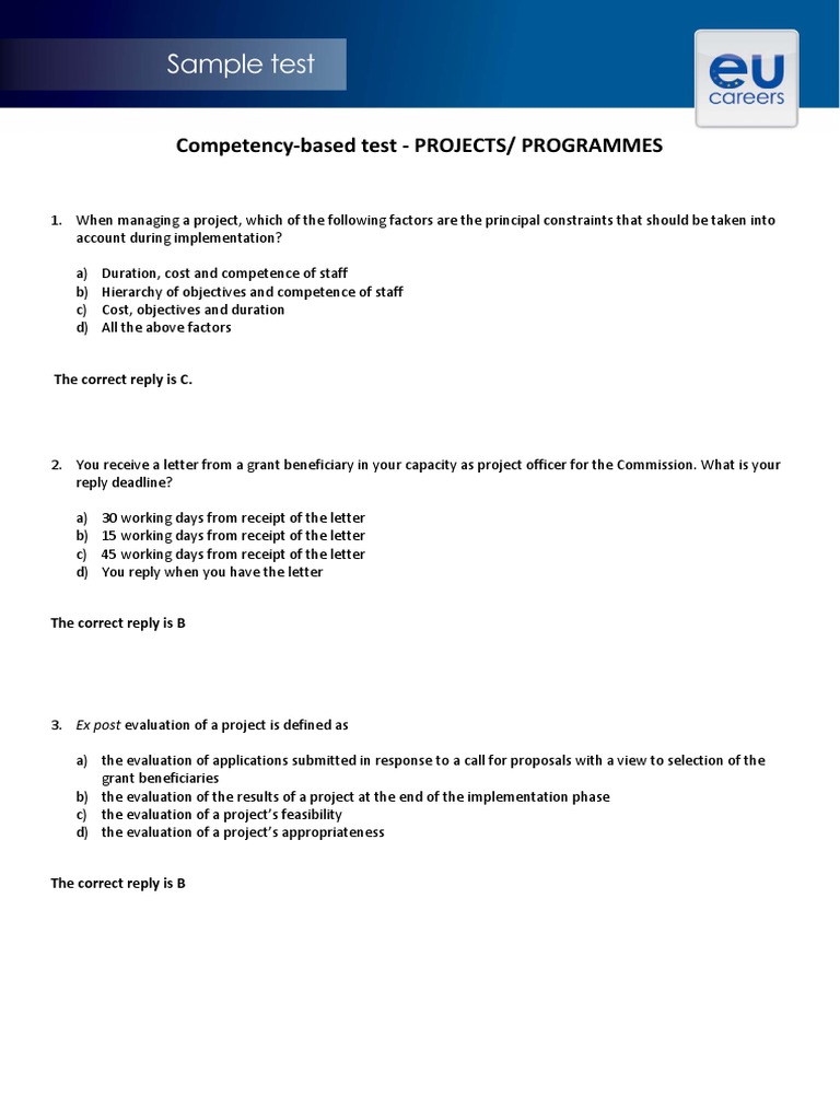 Competency Based Test | PDF