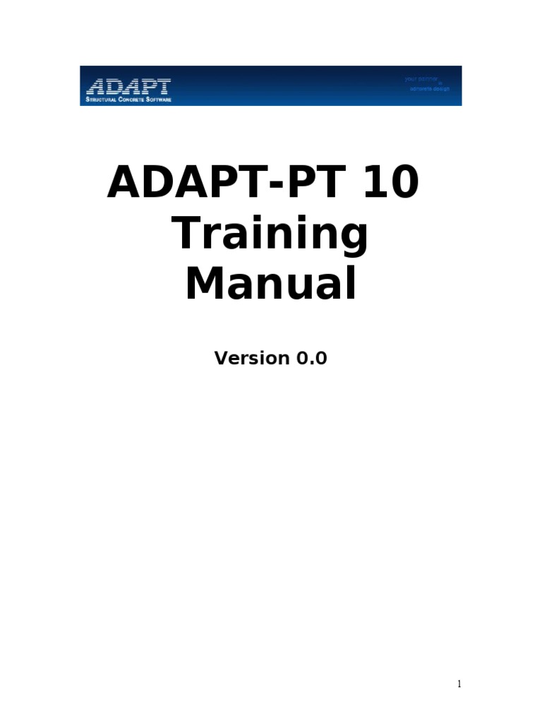 Adapt PT Training Manual PDF | PDF | Beam (Structure) | Prestressed ...