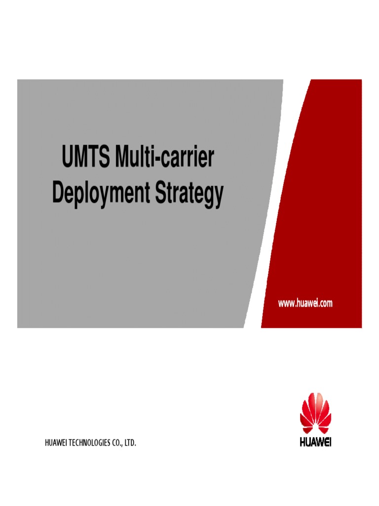 UMTS Multicarrier Deployment For An Oper PDF | PDF | High Speed Packet Access | Gsm
