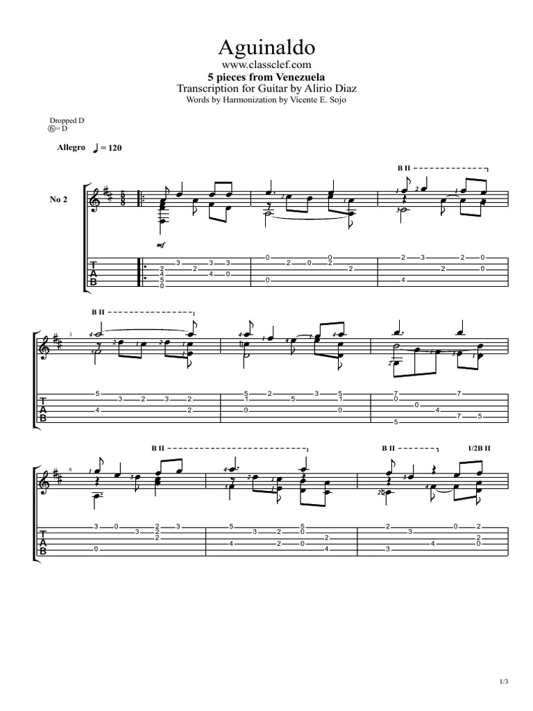 Aguinaldo by Alirio Diaz PDF | PDF | Venezuela | Classical Music