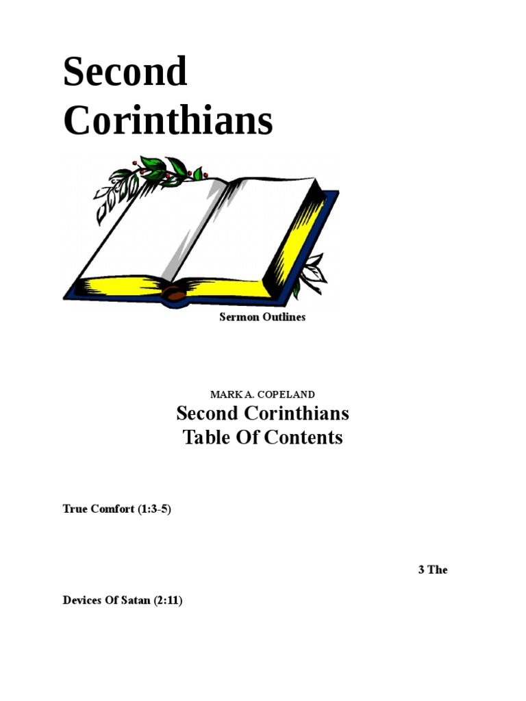 2 Corinthians Sermon Outlines | PDF | Repentance | Paul The Apostle