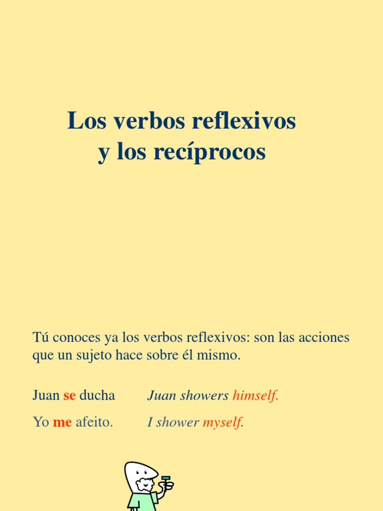Los verbos reflexivos y recíprocos en español | PDF | Morfología ...