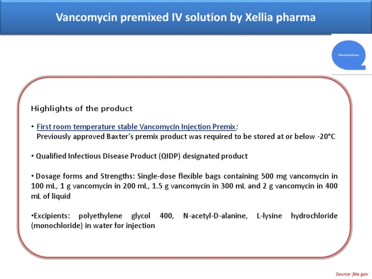 Xellia Vancomycin Premix Overview | PDF | Cooking, Food & Wine