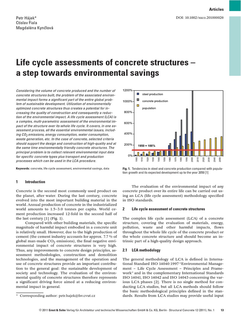 Life Cycle Assessments of Concrete Structures | PDF | Life Cycle ...