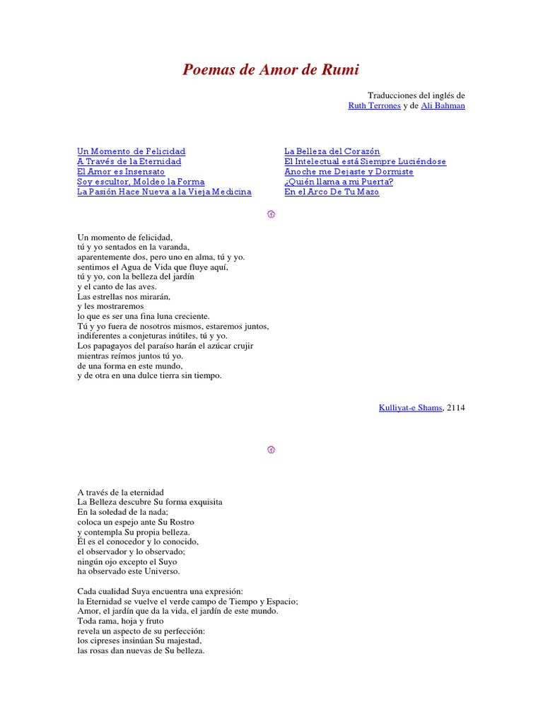 Poemas de Rumi | PDF | Rumi | Espejo