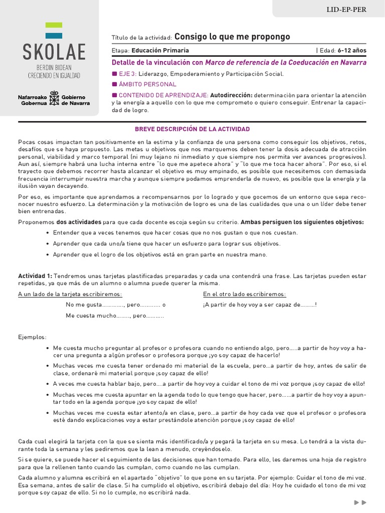 L16.1 Consigo Lo Que Me Propongo | PDF | Cognición | Aprendizaje