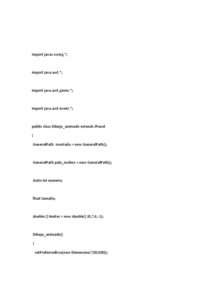 Gráficos 2D en Java. Animacion | PDF | Teaching Mathematics