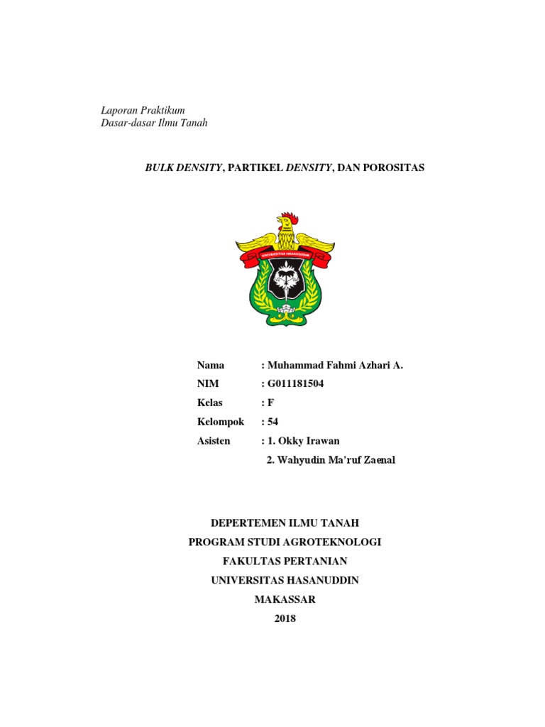 Bulk Density | PDF | Sains & Matematika