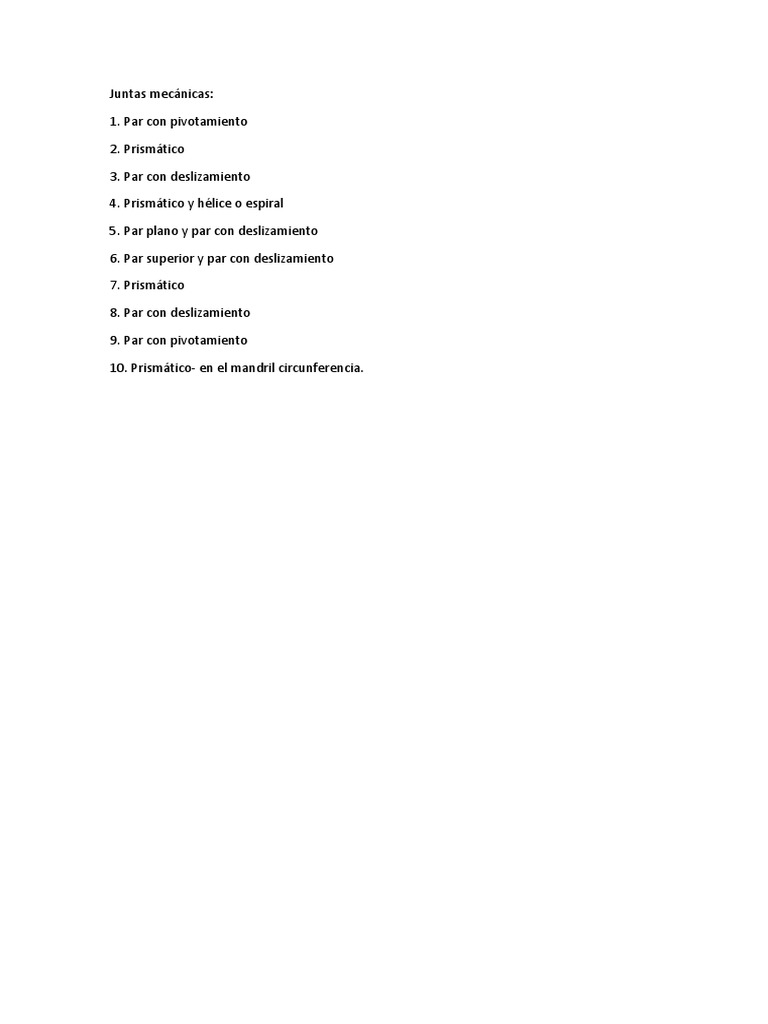 Tipos de uniones mecánicas y sus características | PDF