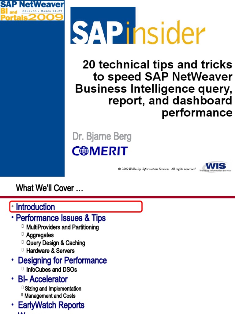 20 Technical Tips and Tricks To Speed Sap Netweaver Business ...