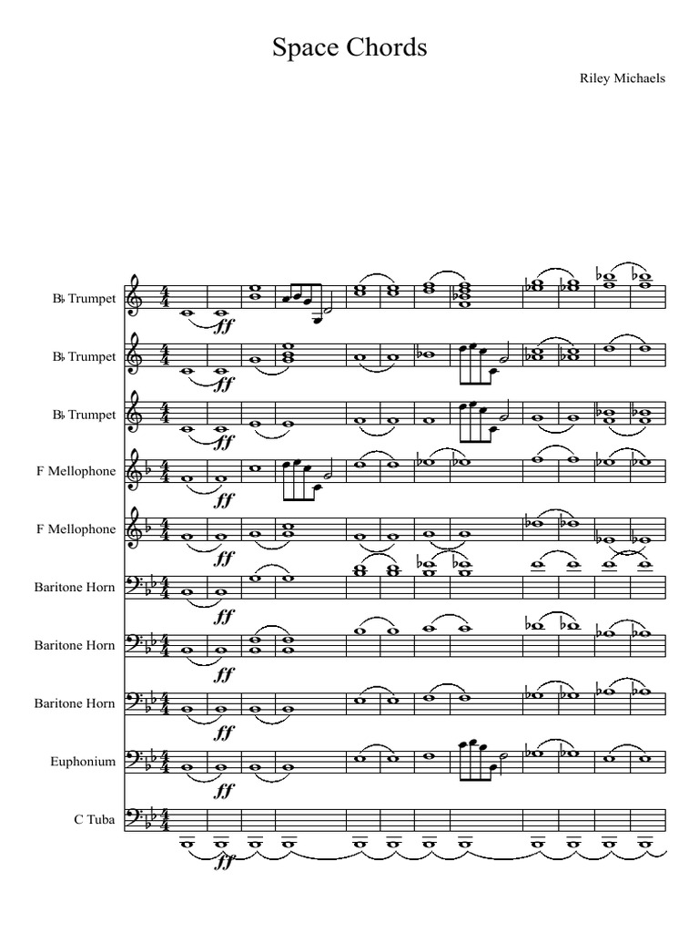 Space Chords Blue Devils Warm-Up | PDF