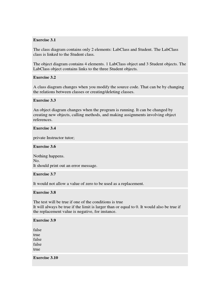 Objects First With Java Chapter 3 | PDF | Class (Computer Programming) | Object Oriented Programming