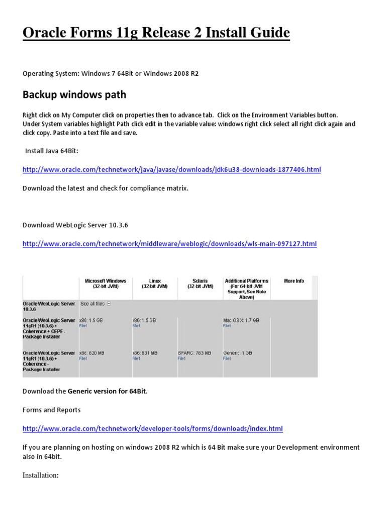 Oracle Forms 11g Release 2 Install Guide | PDF | Oracle Database ... Oracle Forms 11g Release 2 Install Guide | PDF | Oracle Database ...