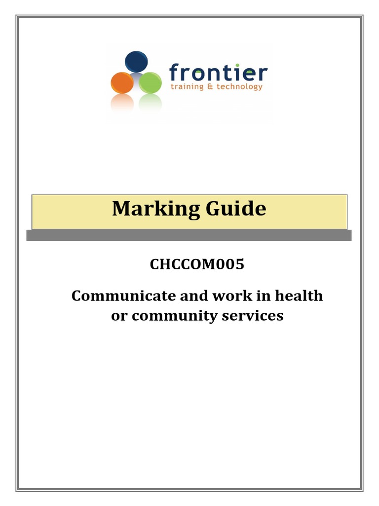 CHCCOM005 Marking Guide | PDF | Educational Assessment | Competence ...