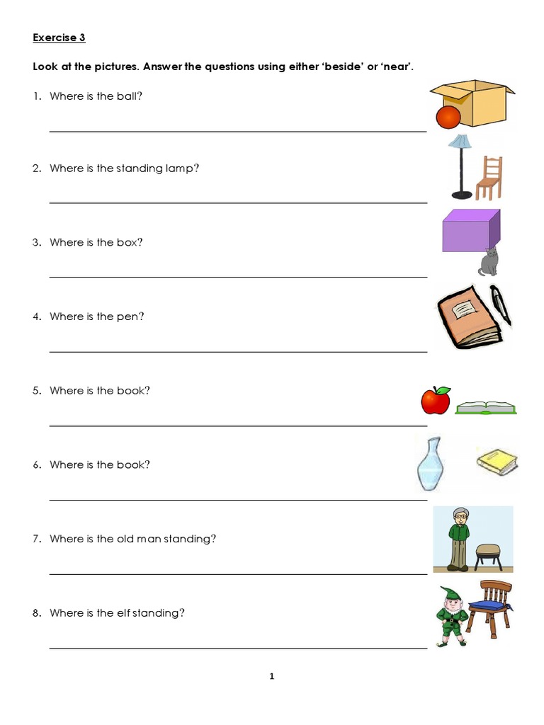 English Year 4 KSSR Grammar Prepositions Worksheet | PDF