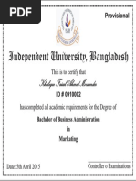 HSC Certificate & Academic Transcript | PDF