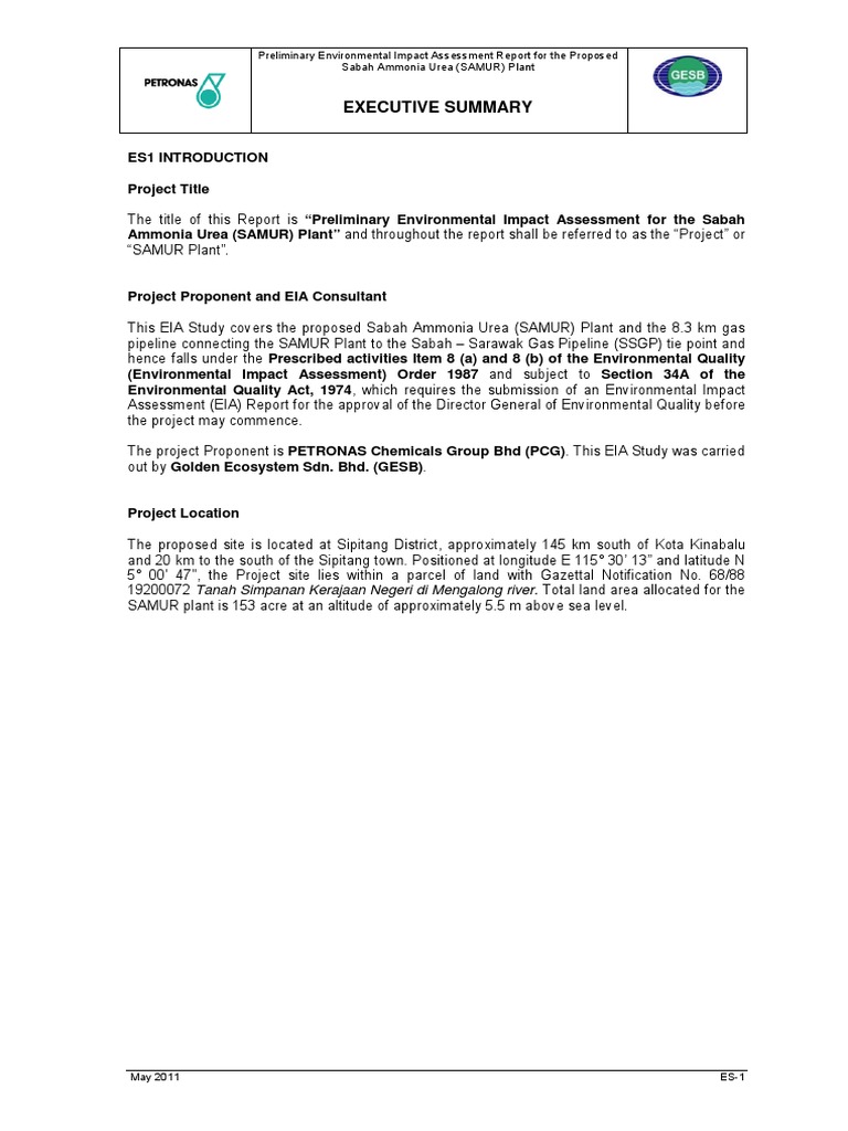 Petronas Samur PL PDF | PDF | Urea | Waste