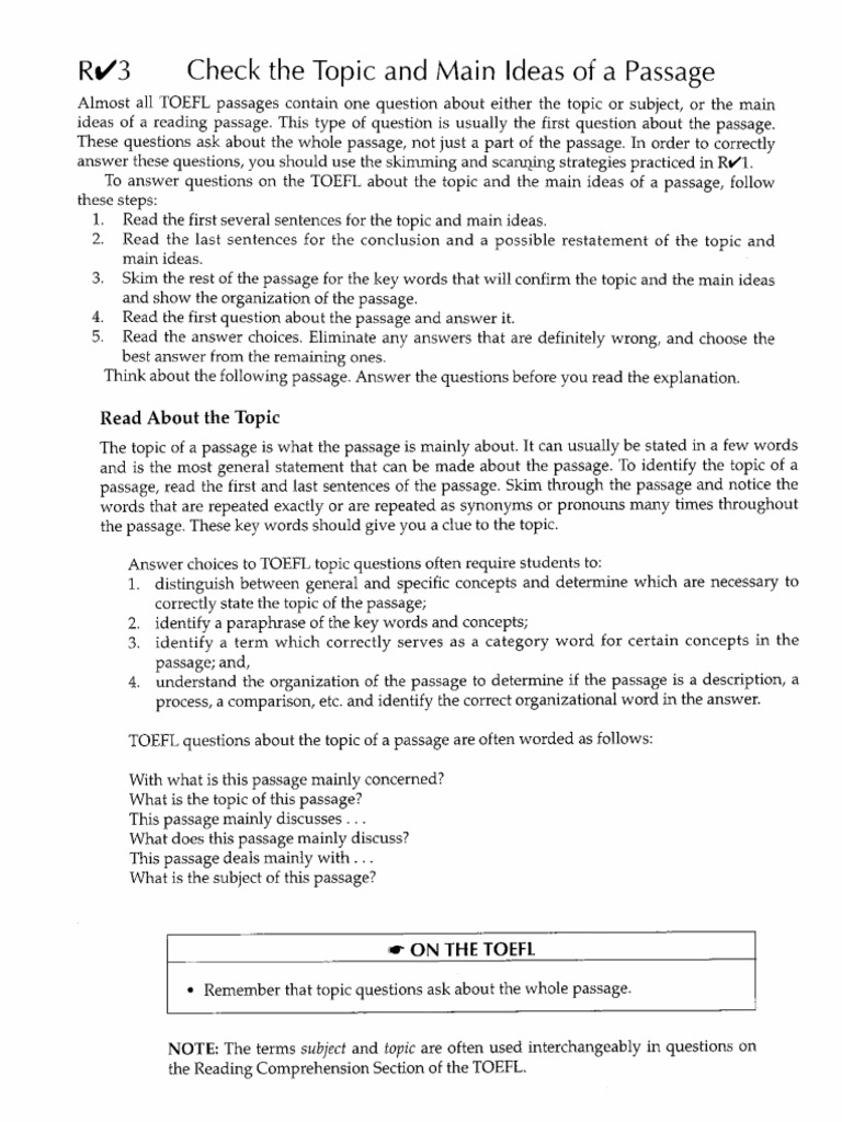TOEFL Reading Checkpoint 3-4 | PDF