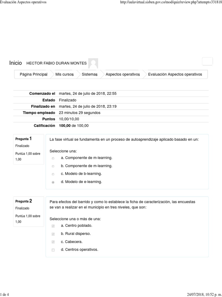 Evaluación de Aspectos Operativos | PDF