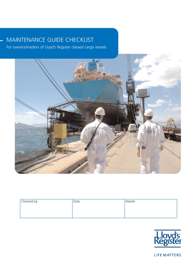 Maintenance Guide Checklist Rev 3 | Ships | Oil Tanker