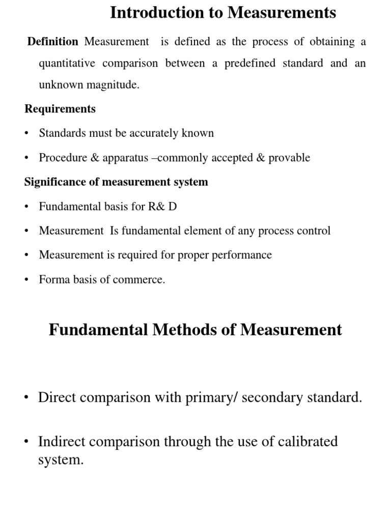 Concepts of Measurements | PDF | Metre | Calibration