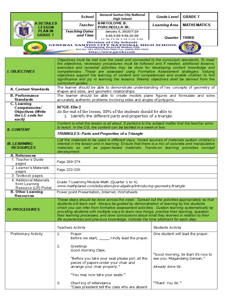 Day 10 Lesson Plan | PDF | Behavior Modification | Learning