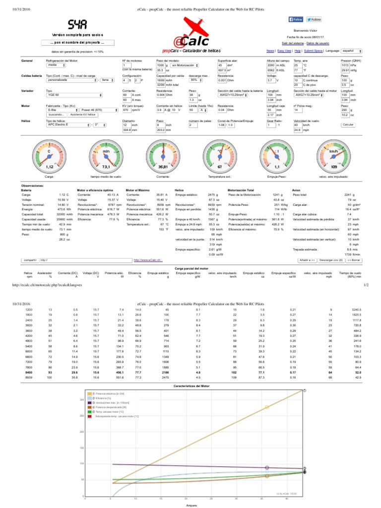 Skywalker - ECalc - PropCalc - The Most Reliable Propeller Calculator On The Web For RC Pilots ...