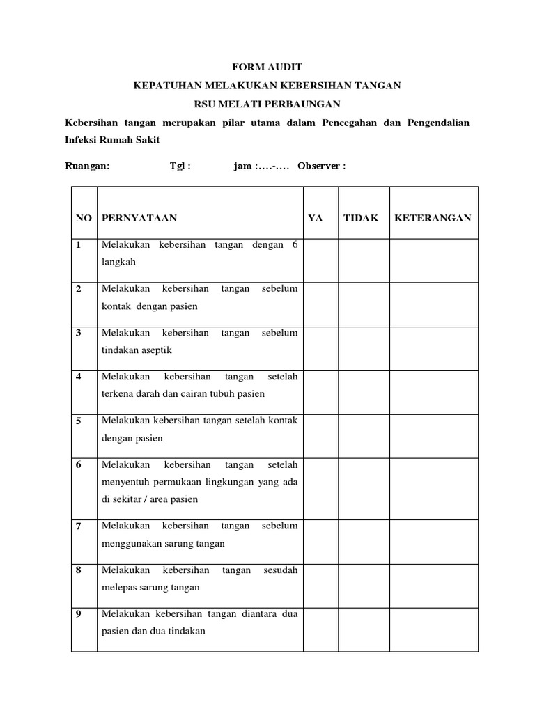 Form Audit Ppi | PDF