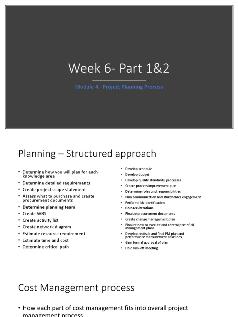 Week 6 Part-1 - 2 27102018 | PDF | Project Management | Business