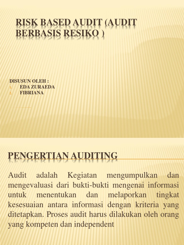 Audit Berbasis Risiko: Konsep dan Manfaat | PDF