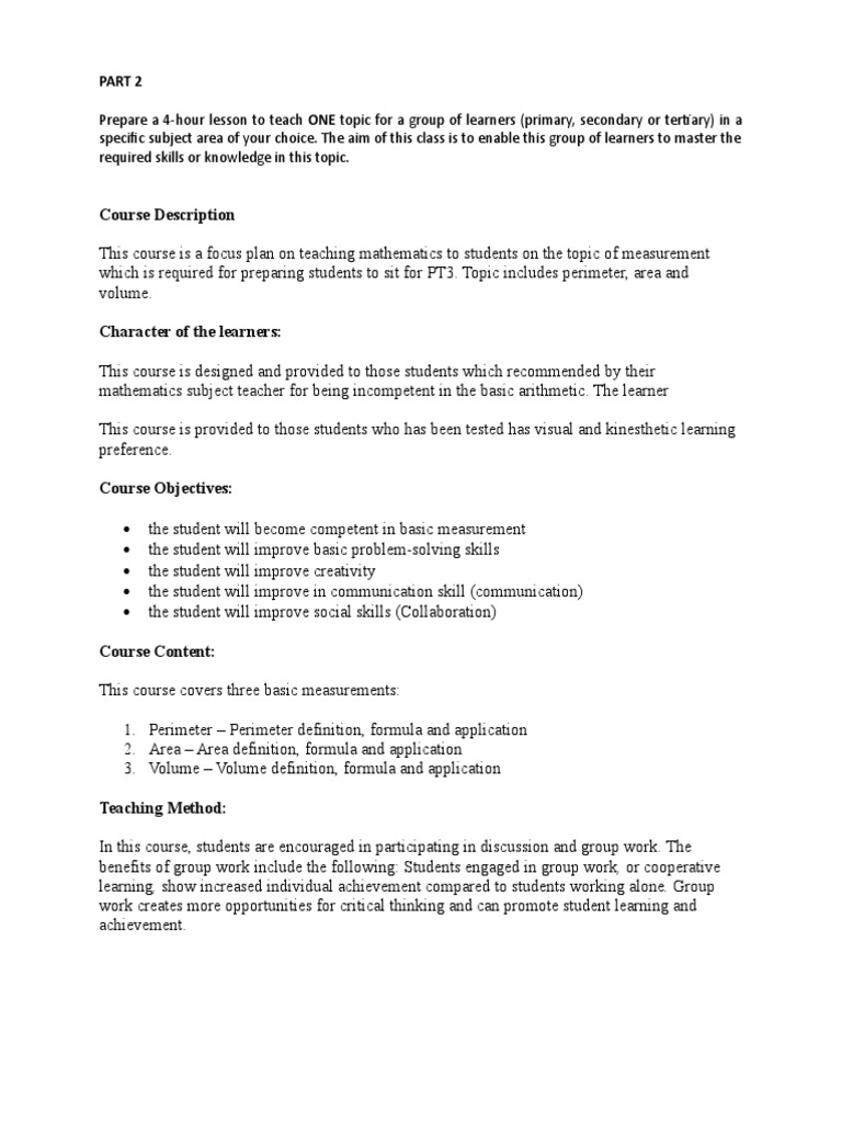 OUM Assignment | PDF | Area | Education Theory