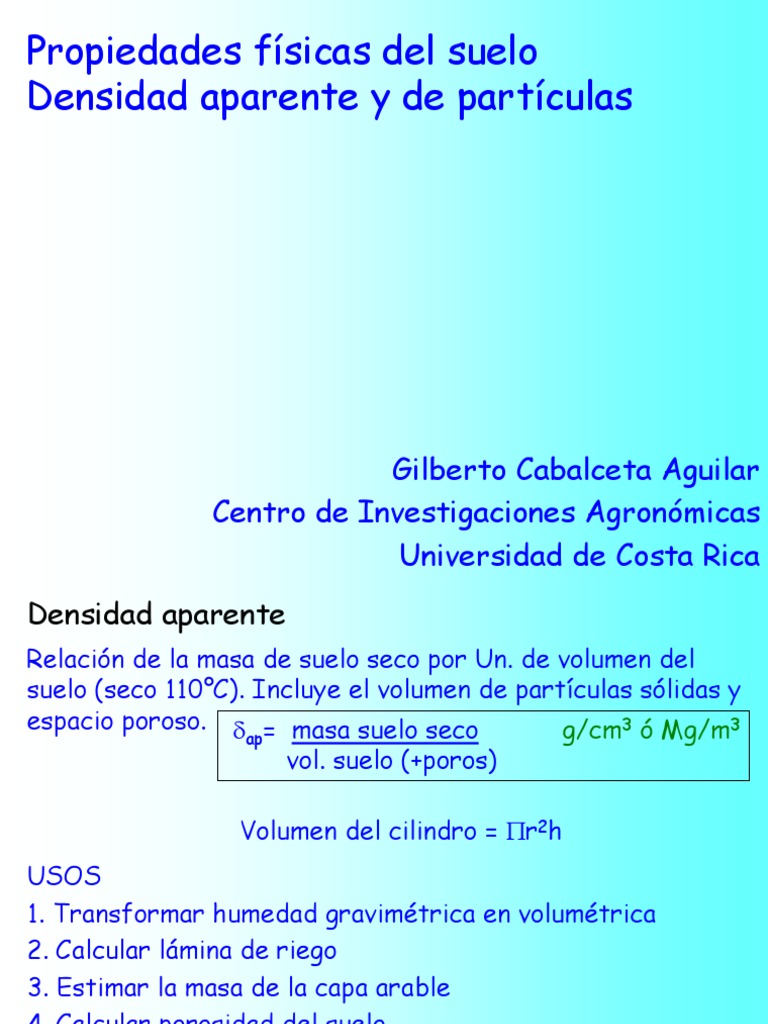 Densidad Aparente y de partículas.ppt | Cantidad | Materiales naturales