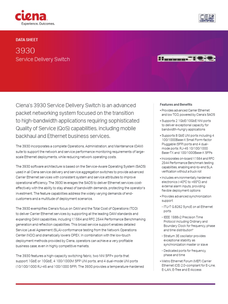 Service Delivery Switch: Data Sheet | PDF | Quality Of Service ...