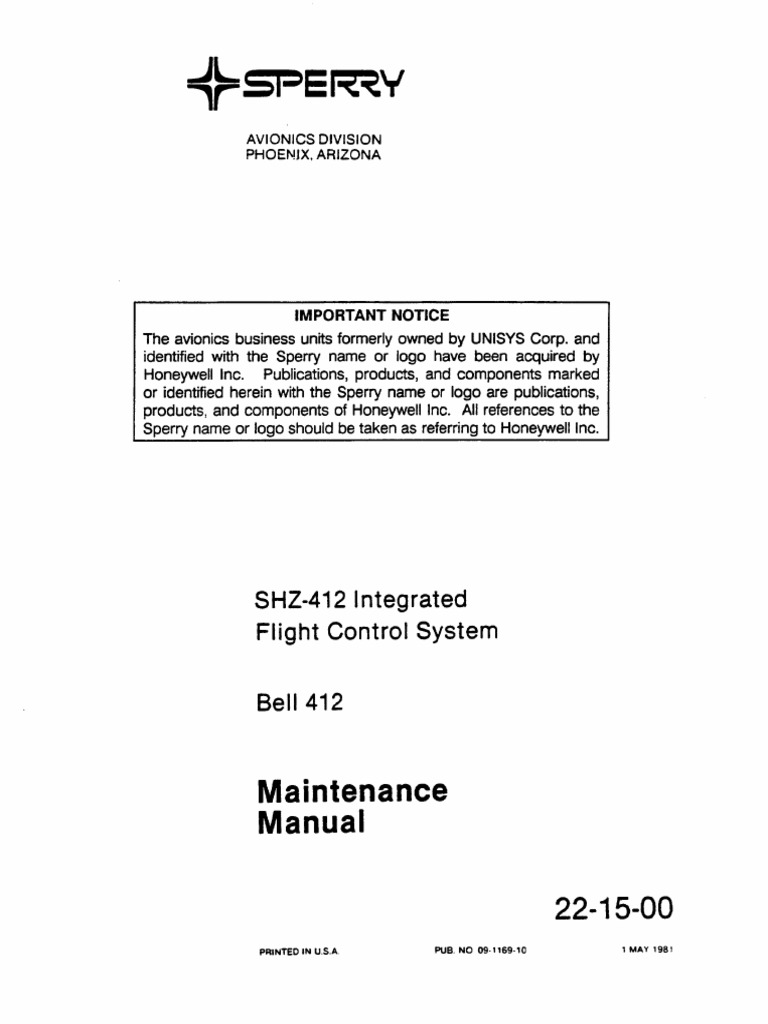 Bell 412 Afcs | PDF | Aircraft Flight Control System | Avionics
