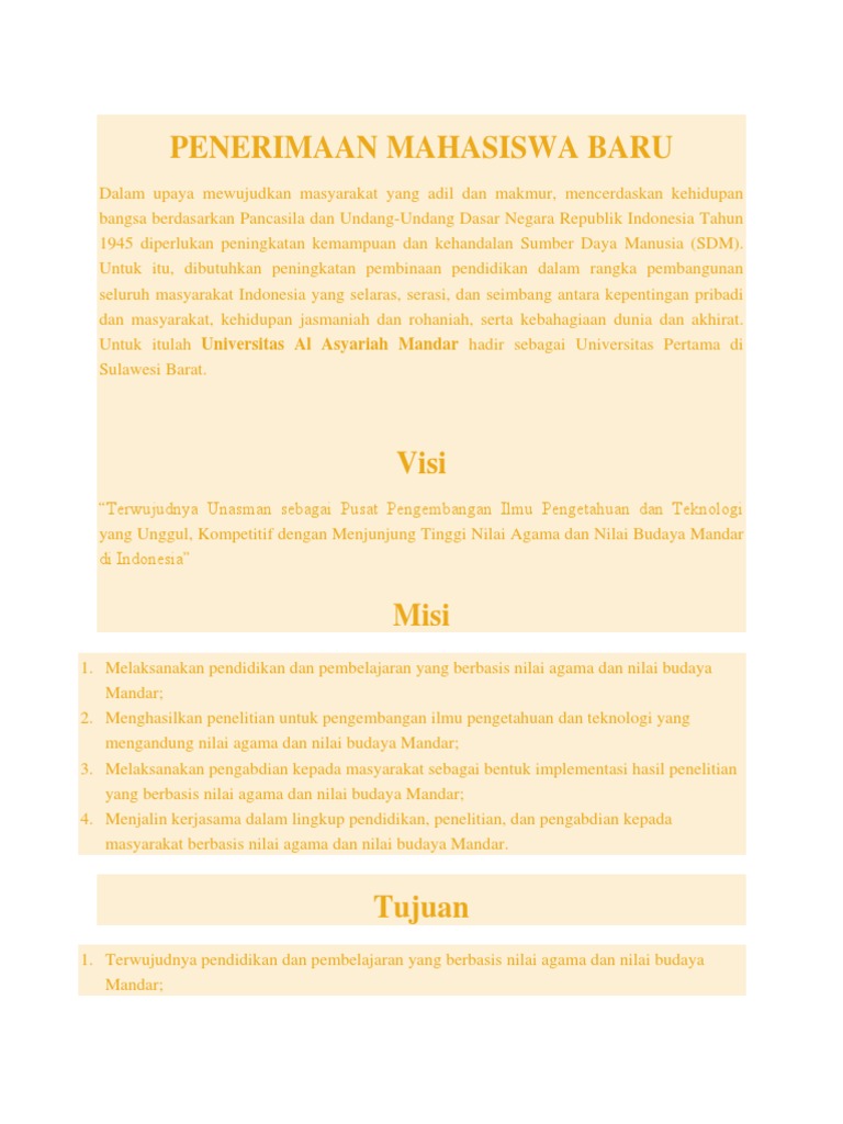Pendaftaran Mahasiswa Baru Unasman | PDF | Karier & Perkembangan ...