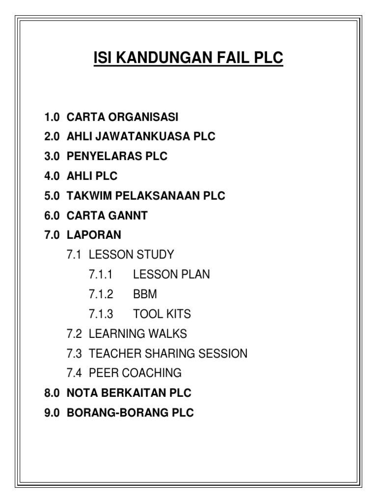 Isi Kandungan Fail PLC | PDF