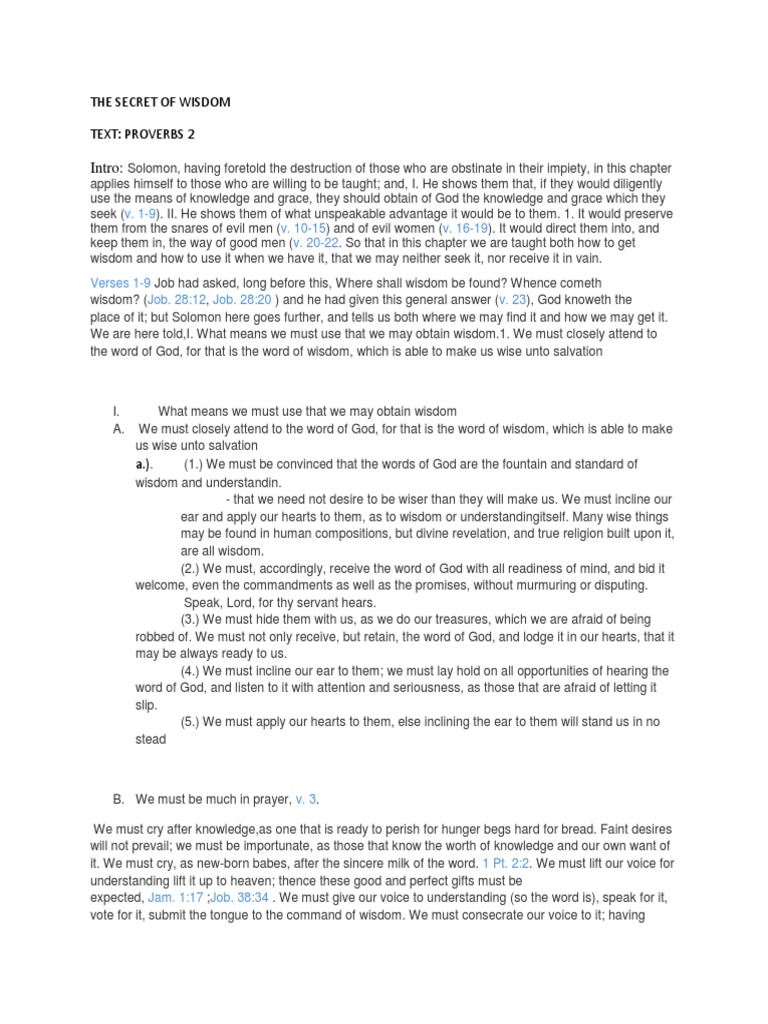 The Secret of Wisdom Jmas | PDF | Wisdom | Revelation