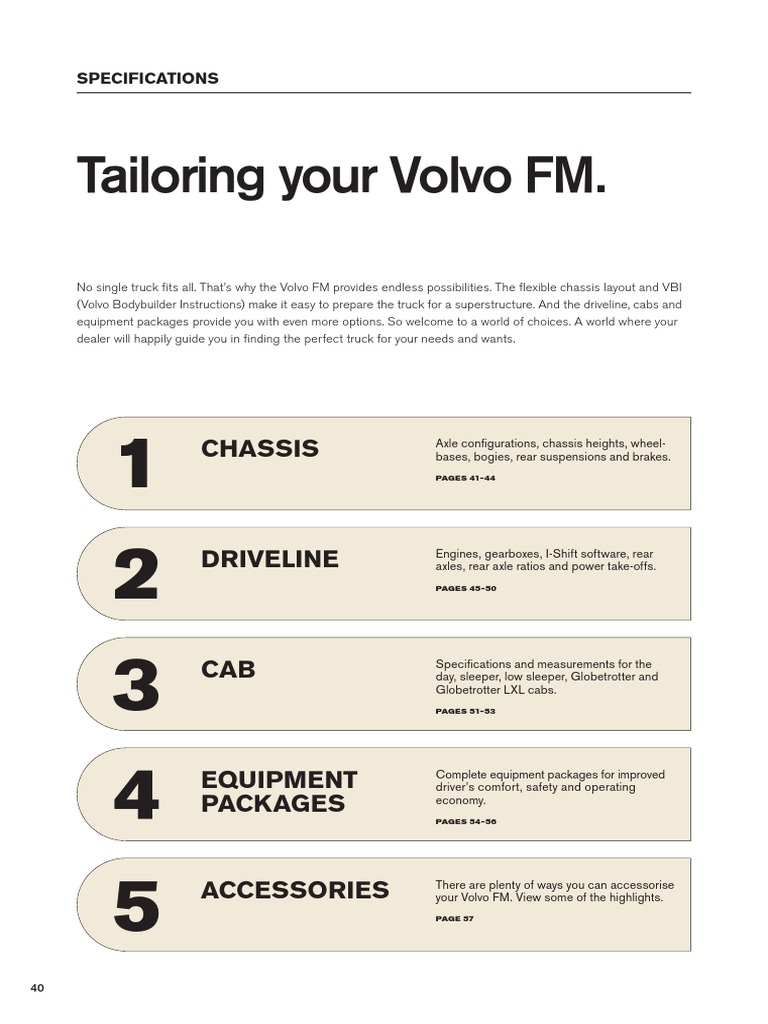 Volvo FM Truck Specifications Overview | PDF | Automatic Transmission ...