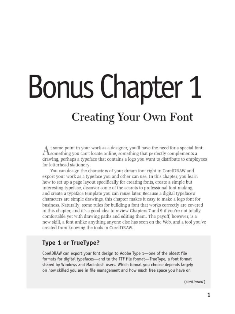 X7 Bonus Chapter1 Fonts | PDF | Typefaces | Typography