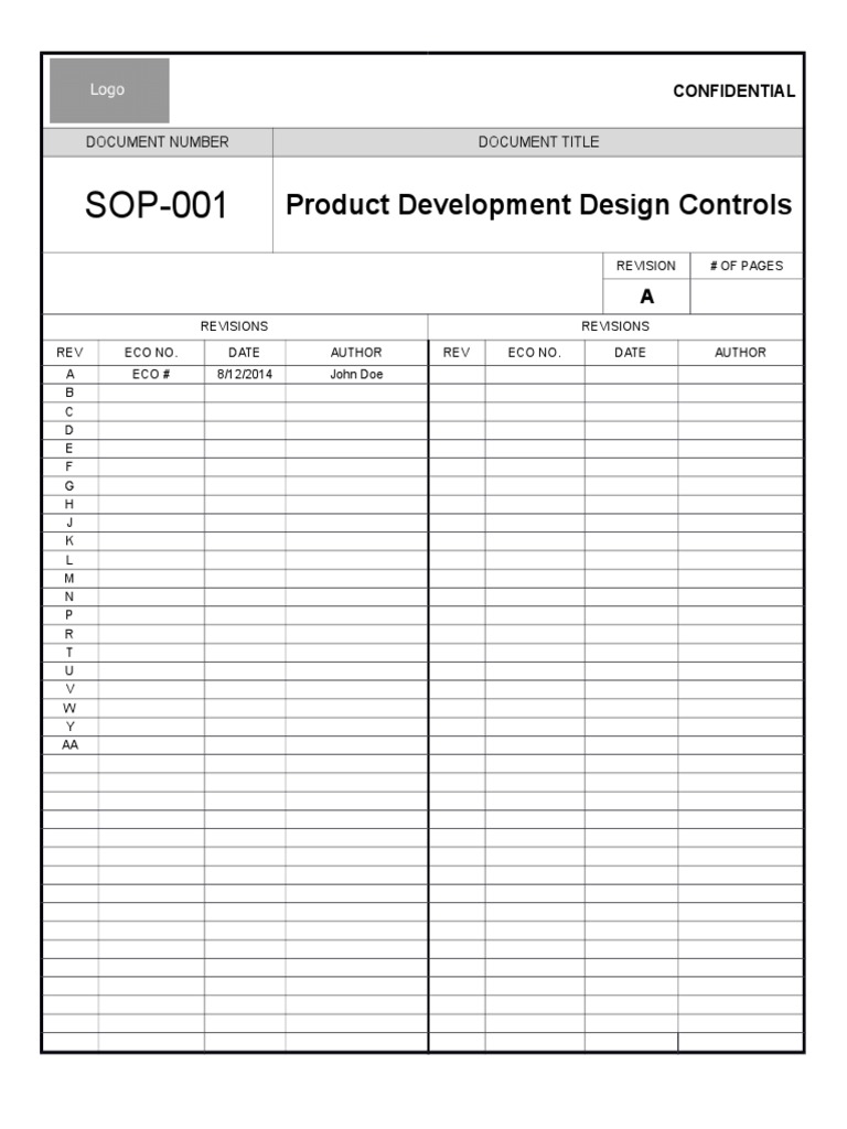 Design Control SOP | PDF | Verification And Validation | Medical Device