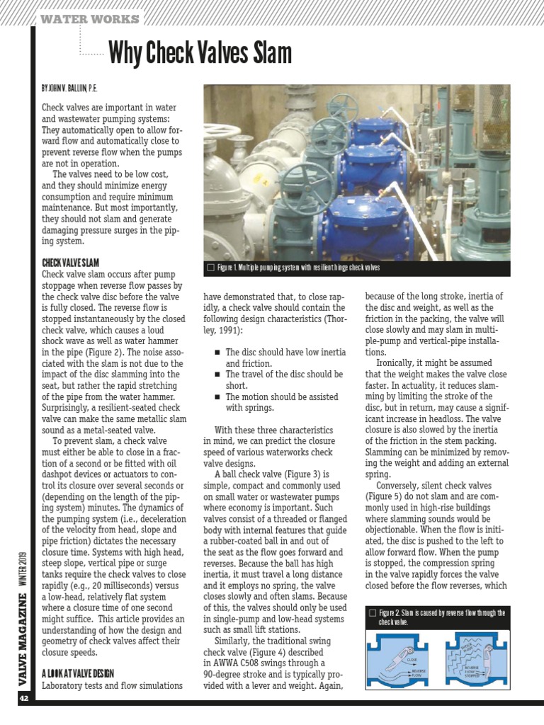 Why Check Valves Slam | PDF | Valve | Pump